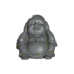 Gilde Buddhafigur "Nichts hören" aus Magnesia in grau