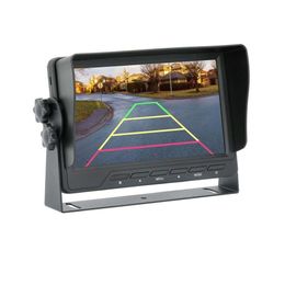 VSG24 7" Rückfahrmonitor MASTER Robuster & Stoßfester Monitor für Fahrzeuge Rückfahrkamera (zuschaltbare Parklinien