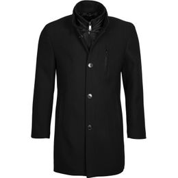 Roy Robson Trenchcoat, Stehkragen, Knopfleiste, für Herren, schwarz, 50