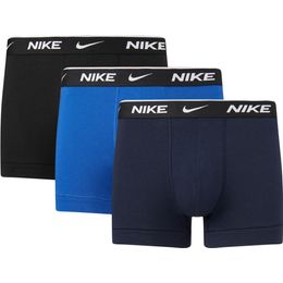 Nike Everyday Cotton Stretch Pants, 3er Pack, Logo-Bund, für Herren, blau, M
