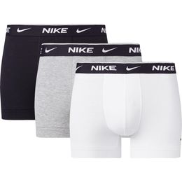 Nike Everyday Cotton Stretch Pants, 3er Pack, Logo-Bund, für Herren, grau, XL