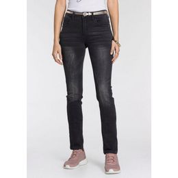 Kangaroos Relax-fit-Jeans RELAX-FIT HIGH WAIST, schwarz