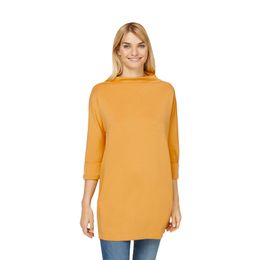 Longshirt Heine "Longshirt" Gr. 50, gelb (ocker) Damen Shirts Jersey