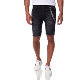 Denim House Jeansbermudas Herren Jeansshorts Kurze Denim Bermuda mit Stretch im Destroyed-Look