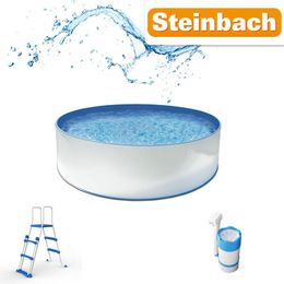 Stahlwandpool New Splasher Set Secure ø 3,50 x 0,90 m - Steinbach