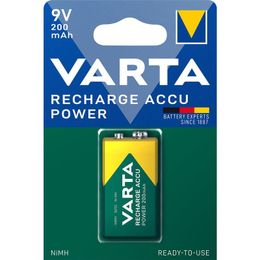 Akku Recharge Accu Power 9V Block NiMH 200mAh (1er Blister) - Varta