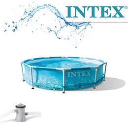 Intex - Frame Pool Set Beachside ø 305 x 76 cm - mit Kartuschenfilteranlage