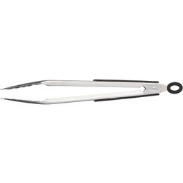 KitchenCraft Masterclass Grillzange mit Anti-Rutsch-Griff, Edelstahl, 30 cm - Silber & Schwarz