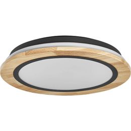 LEDVANCE Smart+ orbis WiFi-Deckenleuchte Wood, 24W, 2950lm, 400mm, regulierbares Weißlicht (2700K-6500K), dimmbar, FSC-zertifiziertes Holz, steuerbar per App,
