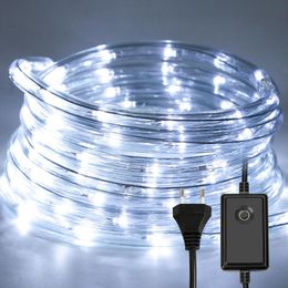 VINGO - led Lichtschlauch Kaltweiß für Aussen Innen Lichterschlauch Lichterkette Lichtband Partylicht Dekobeleuchtung Weihnachtsbeleuchtung 10m