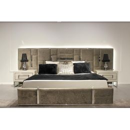 JVmoebel Schlafzimmer-Set Luxus Schlafzimmermöbel Möbel 3tlg Doppelbett 2x Nachttische
