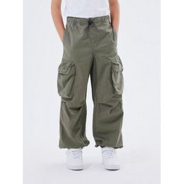 name it Cargohose Jogger Cargo Hose Twill Parachute Chino Pants NKMBEN 6771 in Olive