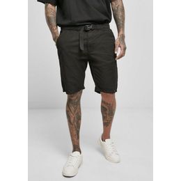 Urban Classics Stoffhose Herren Straight Leg Chino Shorts with Belt (1-tlg), schwarz