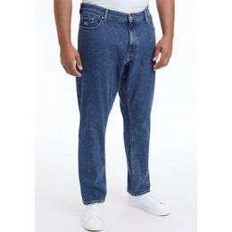 Tommy Jeans Plus Straight-Jeans RYAN PLUS RGLR STRGHT BG6171 mit coolen Used-Look-Stellen, blau