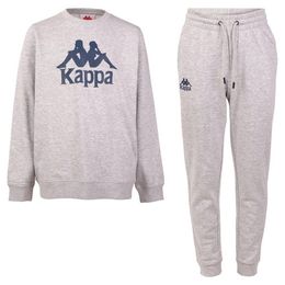 Kappa Jogginganzug, für Kinder - innen kuschelig weich angeraut, grau