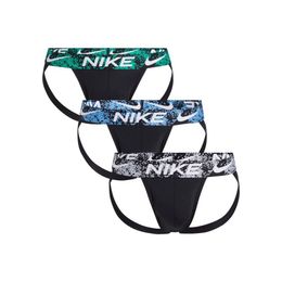 NIKE Underwear String JOCK STRAP 3PK (Packung, 3er-Pack) mit NIKE Logo-Elastikbund (3 Stück), schwarz