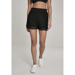 Urban Classics Stoffhose Damen Ladies Laces Shorts (1-tlg), schwarz