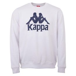 Kappa Sweatshirt mit angesagtem Rundhalsausschnitt, weiß