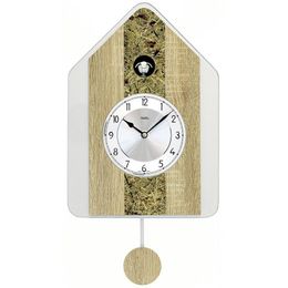 AMS Pendelwanduhr W7498, beige|bunt