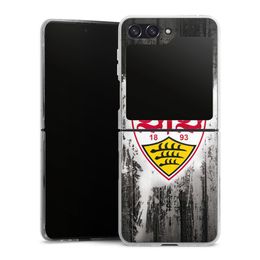 DeinDesign Galaxy Z Flip 5 Handy Hard Case Schutzh&uuml;lle transparent Smartphone Handy H&uuml;lle Vfb Stuttgart Bundesliga Official Licensed Product Hard Case