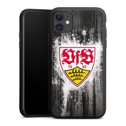DeinDesign iPhone 11 Handy Premium Silikon H&uuml;lle Handyh&uuml;lle schwarz Case Official Licensed Product Bundesliga Vfb Stuttgart Silikon Premium Case
