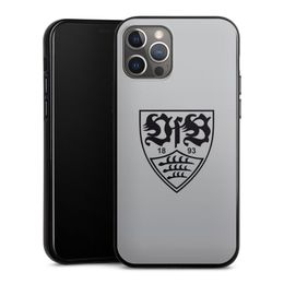 DeinDesign iPhone 12 Pro Handy Silikon H&uuml;lle Case schwarz Handyh&uuml;lle Vfb Stuttgart Official Licensed Product Logo