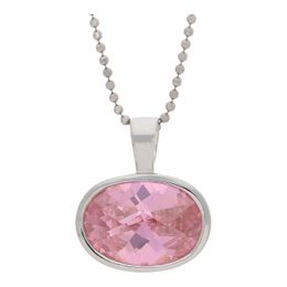 JuwelmaLux Schmuckset Set 925/000 Sterling Silber mit Rosa Zirkonia JL10-11-2602