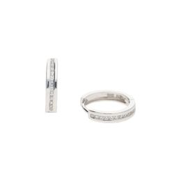 JuwelmaLux Paar Creolen Creolen 925 Silber mit Zirkonia JL10-06-2094 (kein Set, 2-tlg., inkl. edelm Schmucketui), silberfarben
