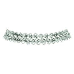 Trachtenland Kette mit Anhänger Spitzen Kropfband - Basisband Halskette - Silber