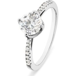 FAVS. FAVS Silberring Damen-Damenring 925er Silber 1 Zirkonia, Zirkonia, synthetisch, silberfarben, 60