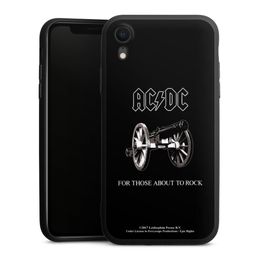 DeinDesign iPhone Xr Handy Premium Silikon H&uuml;lle Handyh&uuml;lle schwarz Case Music Acdc Merchandise Silikon Premium Case