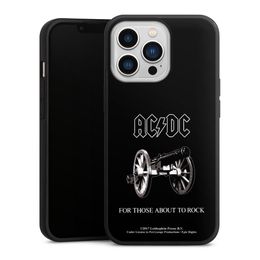 DeinDesign iPhone 13 Pro Handy Premium Silikon H&uuml;lle Handyh&uuml;lle schwarz Case Music Acdc Merchandise Silikon Premium Case