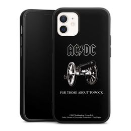 DeinDesign iPhone 12 mini Handy Premium Silikon H&uuml;lle Handyh&uuml;lle schwarz Case Music Acdc Merchandise Silikon Premium Case