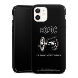 DeinDesign iPhone 12 mini Handy Silikon H&uuml;lle Case schwarz Handyh&uuml;lle Music Acdc Merchandise