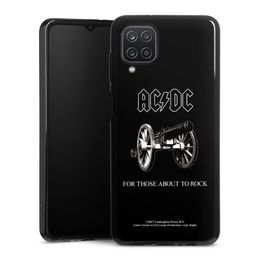 DeinDesign Galaxy A12 Handy Silikon H&uuml;lle Case schwarz Handyh&uuml;lle Music Acdc Merchandise