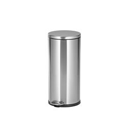 EKO Edelstahl-Treteimer, rund, Volumen 30 l, mit Pedal