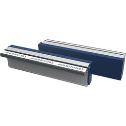 SCANGRIP Magnet-Schraubstockbacken, geriffelte Schutzbacken aus Polyurethan, 1 Paar, Backenbreite 100 mm