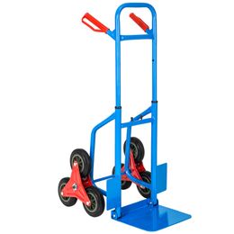 TecTake Treppensackkarre bis 100kg - blau