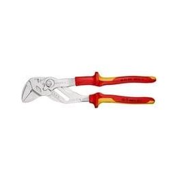 Knipex Zangenschlüssel 86 06 250, VDE-isoliert rot/gelb, Länge 250mm, 19-fach einstellbar Gesamtlänge: 250 mm