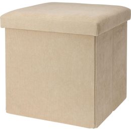 SONSTIGE Sitzhocker CORD beige (BHT 38x38x38 cm)