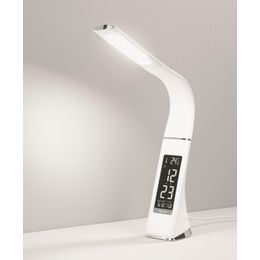 SONSTIGE casa NOVA Tischleuchte LED SWING weiß (BHT 8x48x6 cm) BHT 8x48x6 cm grau Tischlampe Klemmleuchte Schreibtischleuchte Schreibtischlampe