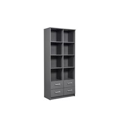 SONSTIGE Regal ELENZIO BIBLIO (BHT 81.50x191.20x40 cm) BHT 81.50x191.20x40 cm grau Standregal Bücherregal Bücherregal Schuhregal