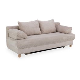 SONSTIGE Verwandlungssofa NAOKI (BHT 196x90x93 cm) BHT 196x90x93 cm beige Schlafsofa Funktionssofa Schlafcouch Couchbett Bettsofa