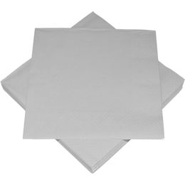 SONSTIGE Servietten BASIC silber (BT 33x33 cm)