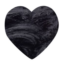 Theko Teppich HEAVEN HEART schwarz (BL 90x90 cm)
