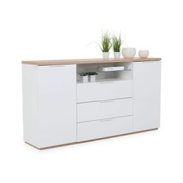 SONSTIGE Sideboard SIVA (BHT 180x96x41 cm) BHT 180x96x41 cm weiß Kommode Bürokommode Anrichte