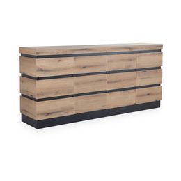 SONSTIGE Sideboard ASMUS (BHT 202x93x45 cm) BHT 202x93x45 cm braun Kommode Bürokommode Anrichte