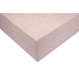 HnL Living Spannbettlaken LINO rosa (BT 140x200 cm)