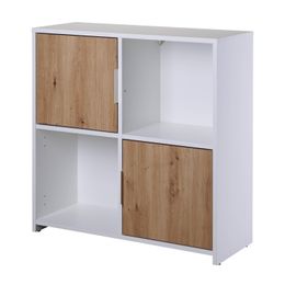 SONSTIGE Regal Pepeto (BHT 77x77x30 cm) BHT 77x77x30 cm weiß Standregal Bücherregal Bücherregal Schuhregal