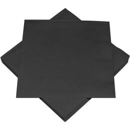 SONSTIGE Servietten BASIC schwarz (BT 33x33 cm)